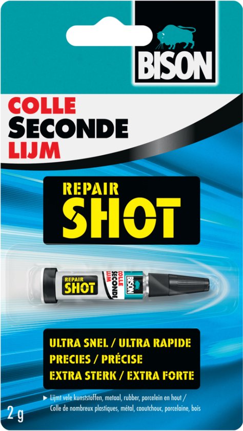 Bison Secondelijm Repair Shot 2g | bol.com