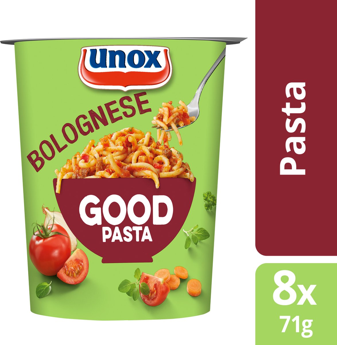Unox Good Pasta Spaghetti Bolognese - 8 x 68 g - voordeelverpakking ...