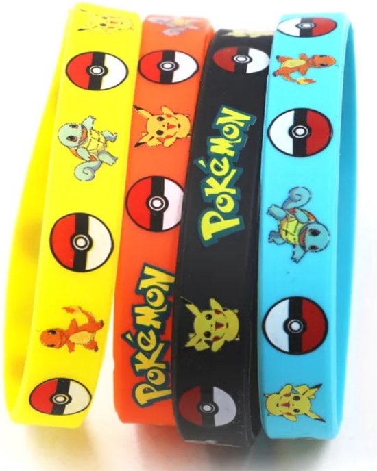 Pokemon armband 8 stuks - polsbandjes Pokemon - uitdeelcadeau jongen ...