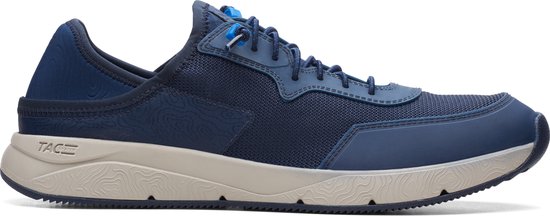 Clarks Davis Low Heren Sneakers - Navy Combi - Maat 41 | bol.com