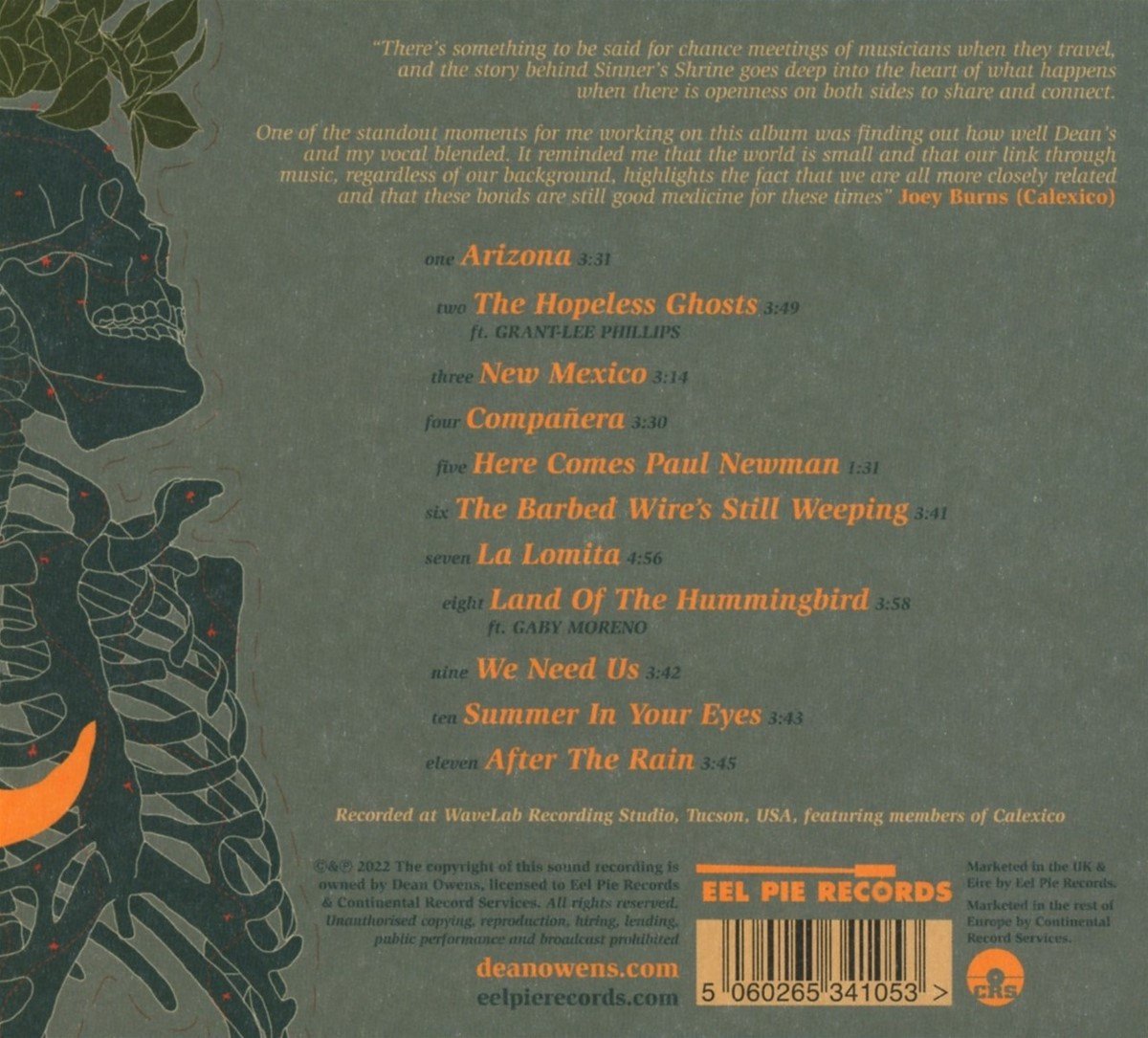 Sinner's Shrine, Dean Owens | CD (album) | Muziek | bol.com