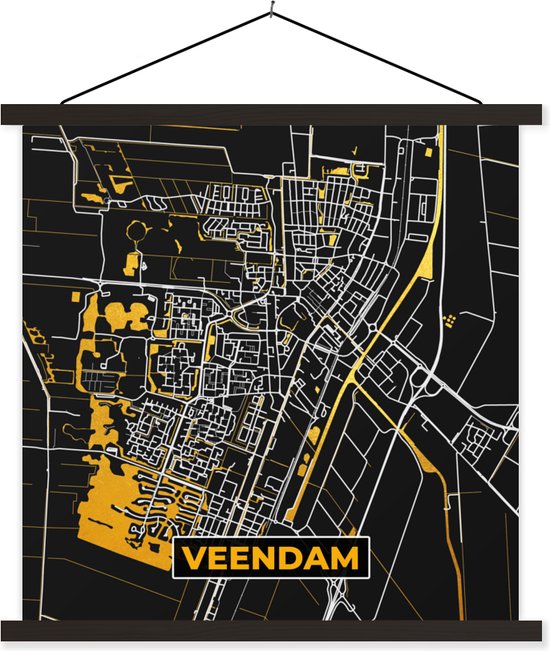 Posterhanger incl. Poster - Schoolplaat - Veendam - Kaart - Plattegrond ...