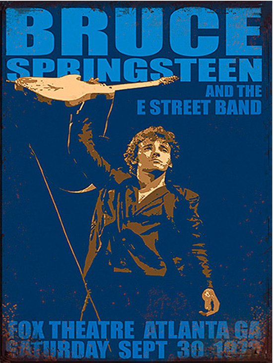 Signs-USA - Concert Sign - metaal - Bruce Springsteen in Atlanta - 30 x ...