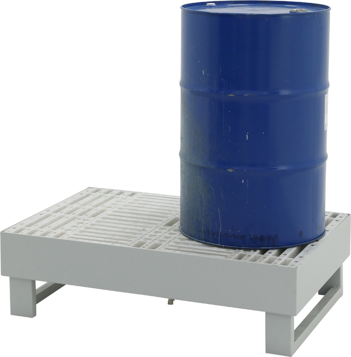 Stalen opvangbak, lekbak met rooster, opvangbak met aftapkraan, metalen ...