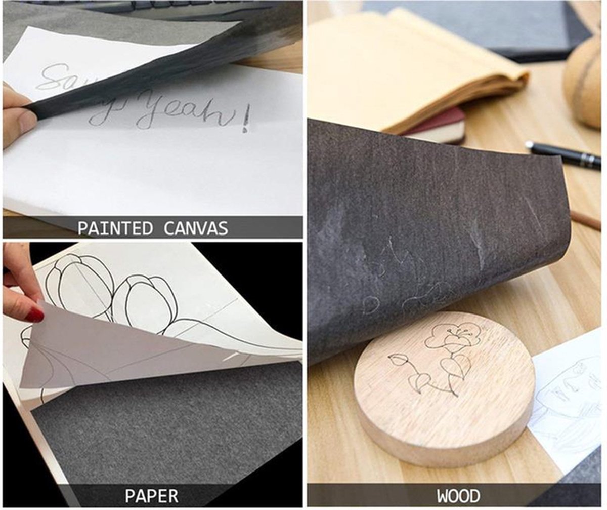 Zwart grafietpapier - Carbonpapier - Overtrekpapier zwarte inkt - A4 ...