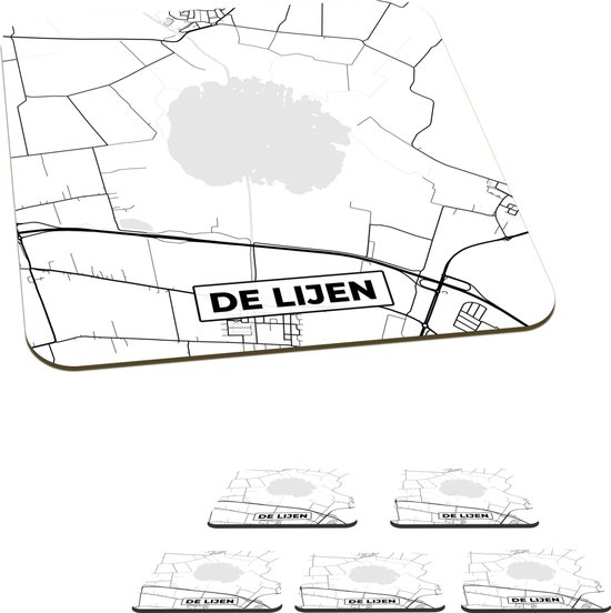 Onderzetters voor glazen - Nederland - Kaart - De Lijen - Plattegrond ...