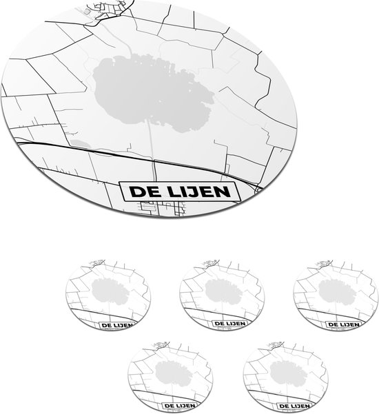 Onderzetters voor glazen - Rond - Nederland - Kaart - De Lijen ...