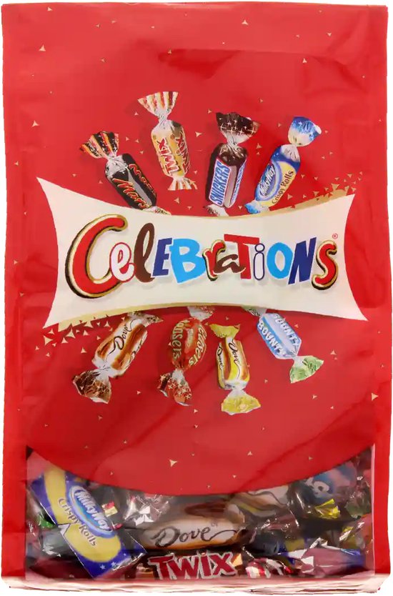 Celebrations chocolade mix verpakking 365 gram - mars - snickers - twix ...