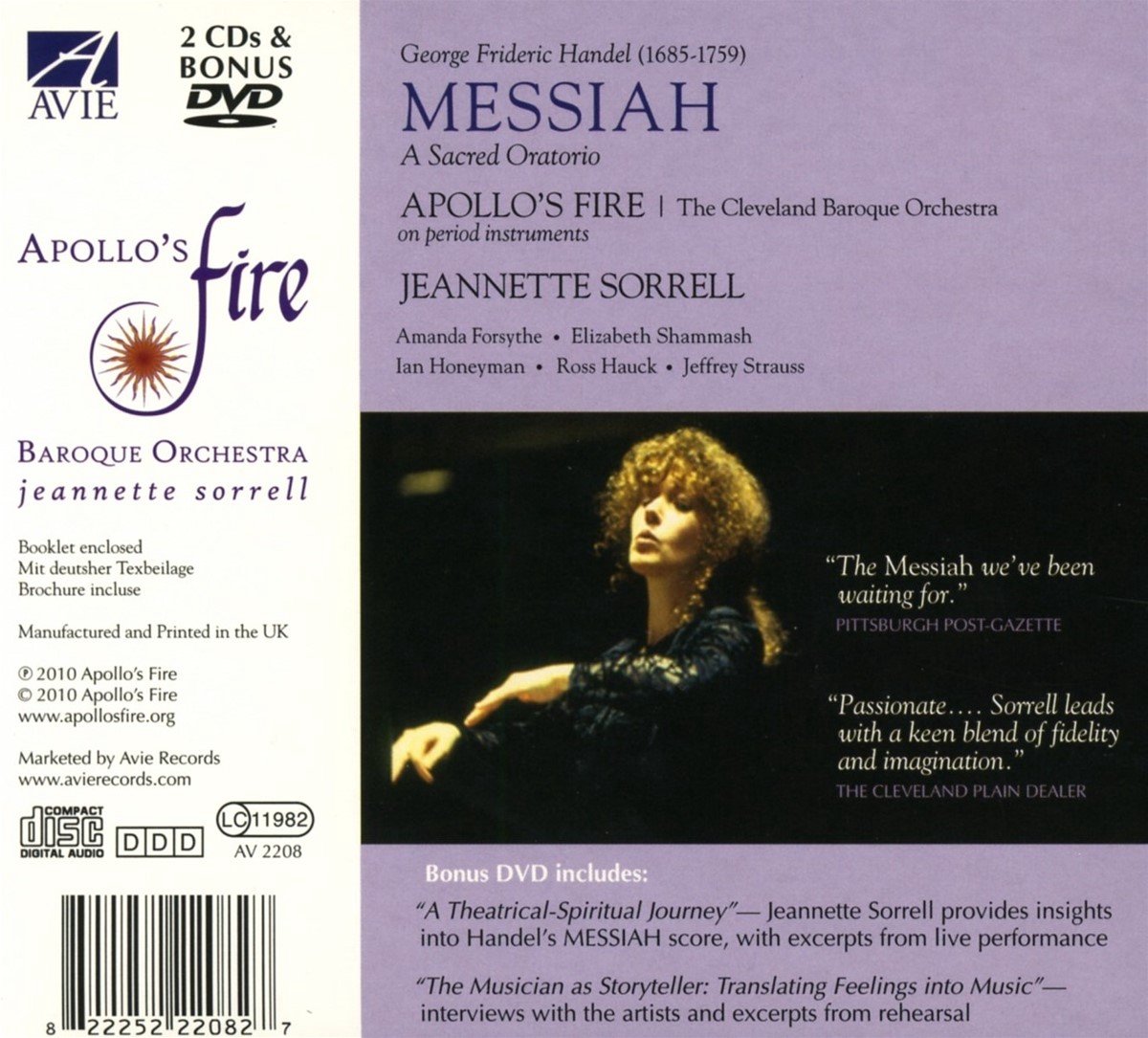 Apollo's Fire - Messiah (CD), Jeannette Sorrell | CD (album) | Muziek ...
