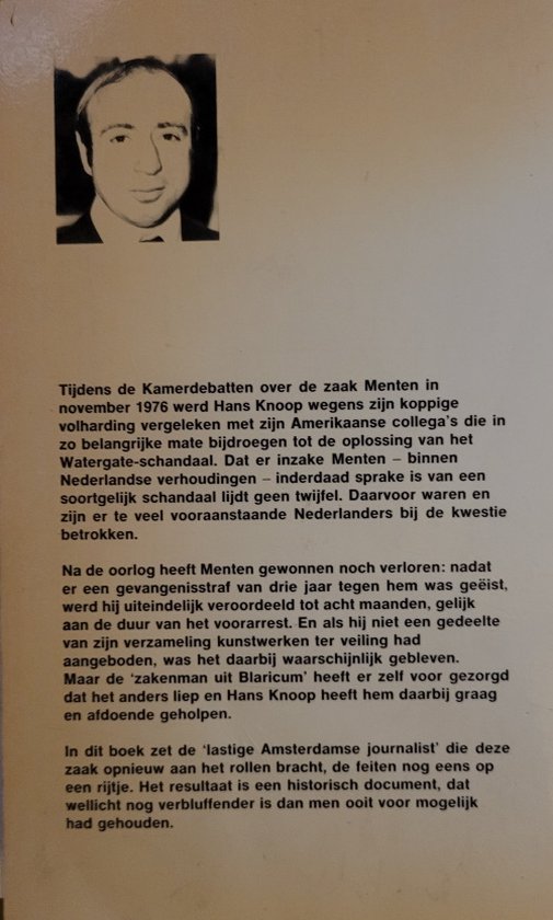 De zaak Menten, Knoop | 9789023002703 | Boeken | bol.com