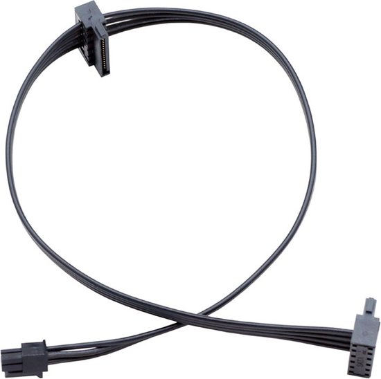 Dual SATA 15 Pin Female naar mini 4 Pin male SSD voeding kabel voor ...