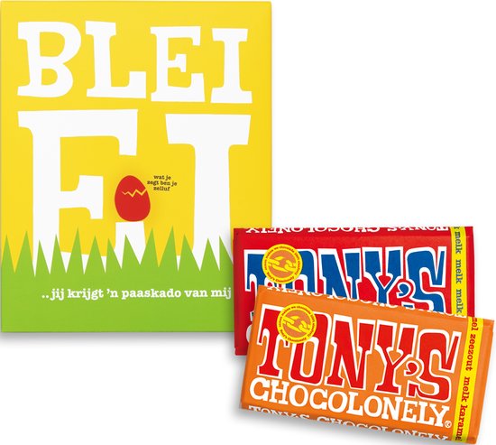 Tony's Chocolonely Pasen Chocolade Geschenkset Blei Ei - Melkchocolade ...