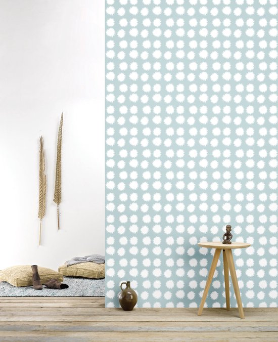 Roomblush - Behang Fluff - Lichtblauw - Vliesbehang - 200cm x 285cm ...
