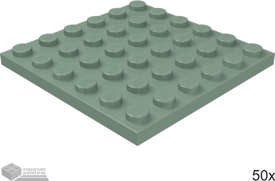 LEGO Plaat 6x6, 3958 Zandgroen 50 stuks | bol.com