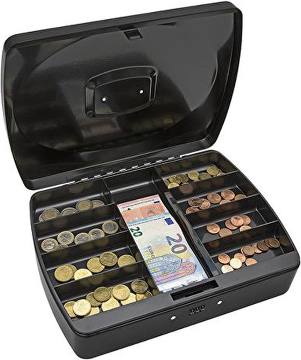 Wedo - Metalen Geldkist met Cijferslot en 8 Muntvakken en extra ...