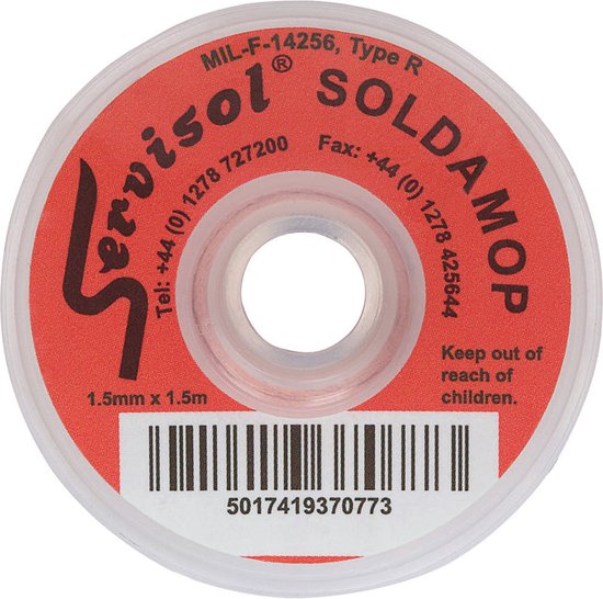 Servisol soldamop desoldeerlint 1.5 mm x 1.5 m | bol.com