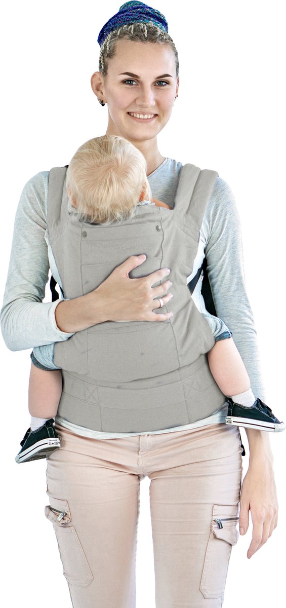Praktische draagzak baby - Sand - Babydrager - Buikdrager en rugdrager ...
