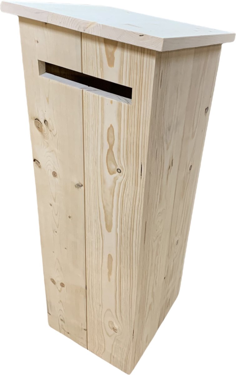steigerhouten staande brievenbus - transparant/ naturel - postvanger ...