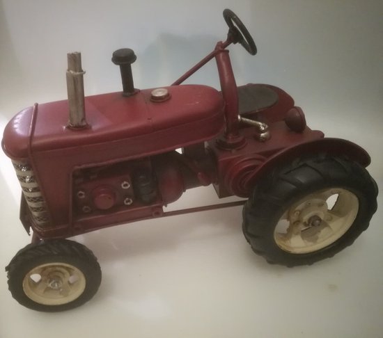 MadDeco - blikken woondecoratie - rode tractor | bol.com
