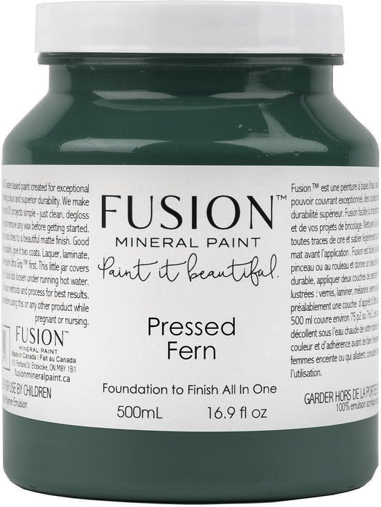 Fusion Mineral paint - acryl verf - groen - pressed fern - 500 ml | bol