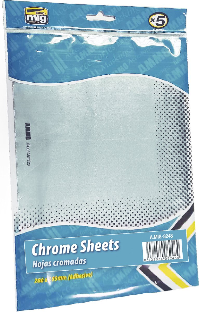 Chrome Sheets 280x195 mm - Ammo by Mig Jimenez - A.MIG-8248 | bol.com