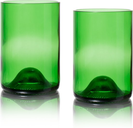Rebottled Waterglas Groen 330 ml - 2 Stuks | bol.com