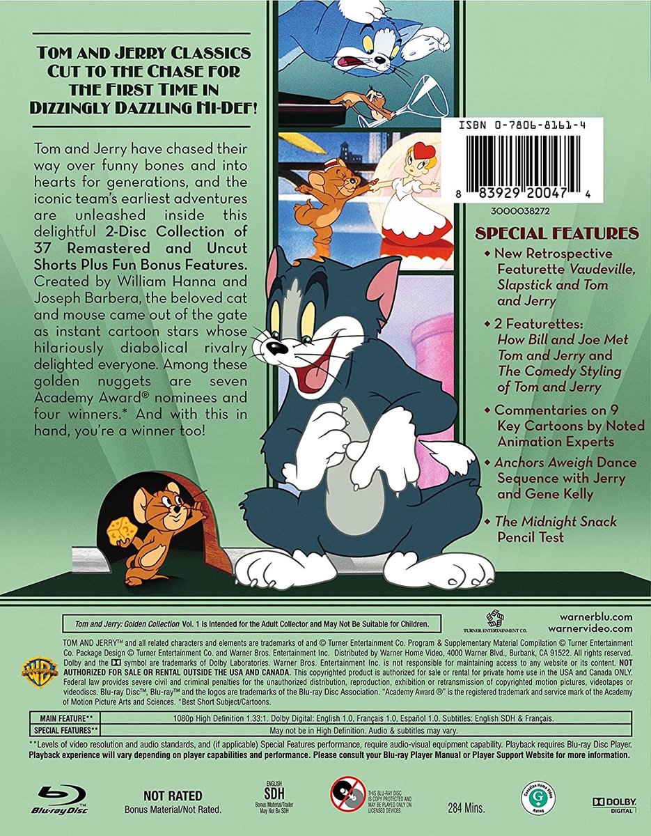 Tom & Jerry: Golden Collection Volume 1 [Blu-ray] (Blu-ray) | Dvd's ...