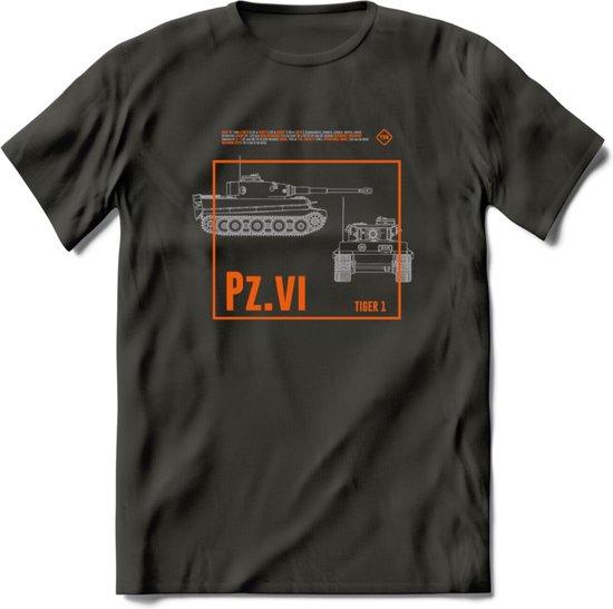 Tiger tank panzer 6 leger T-Shirt | Unisex Army Tank Kleding | Dames ...