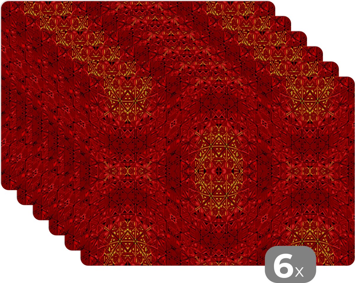 Placemat - Placemats kunststof - Patroon - Abstract - Rood - 45x30 cm ... Placemat - Placemats kunststof - Patroon - Abstract - Rood - 45x30 cm ...