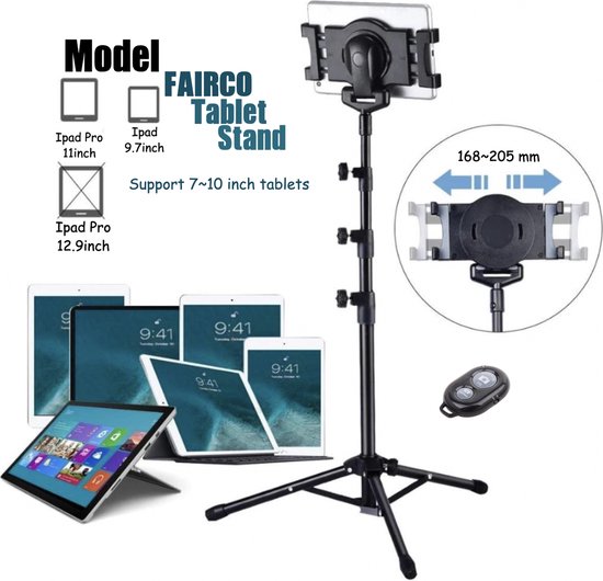Fairco - Tablethouder - Professioneel universeel tripod statief voor ...