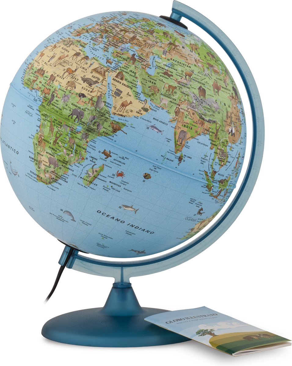 Tecnodidattica - Safari EU LED - informatieboek - Wereldbol - Ø25cm | bol