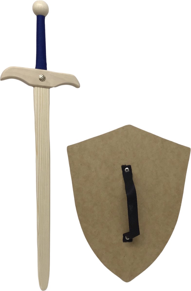 houten struikrover zwaard en schild met leeuw klein | bol.com