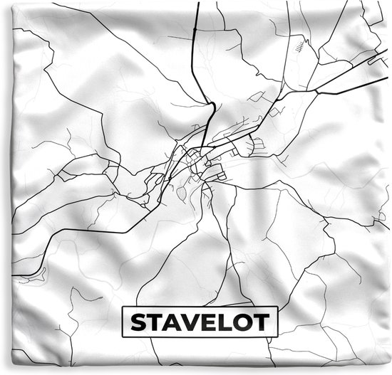 Kussenhoes 40x40 cm - Stadskaart – Plattegrond – België – Zwart Wit ...