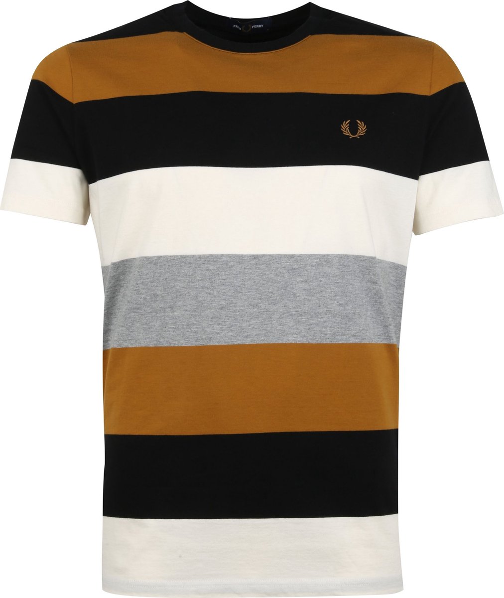 Fred Perry - T-Shirt M3546 Caramel - M - Regular-fit | bol.com