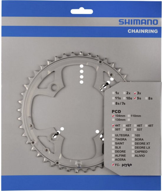 Shimano Kettingblad Deore M540 44t 9s 140 Mm Zilver | bol