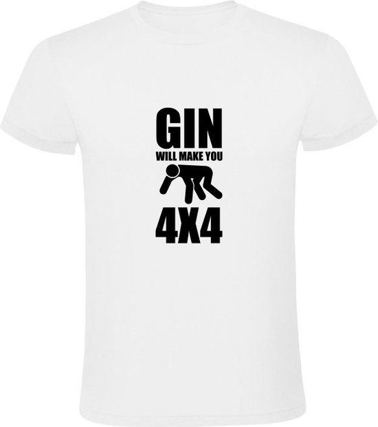 Gin will make you 4x4 Heren T-shirt | drank | alcohol | sterke drank ...