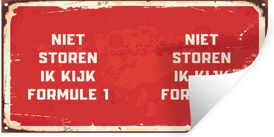 Muurstickers - Sticker Folie - Niet storen ik kijk Formule 1 - Quotes ...