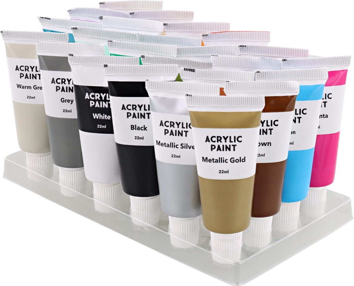 Acrylverf set 24-delig | acrylverf tubes | 24 X 22 ML | 24 ...