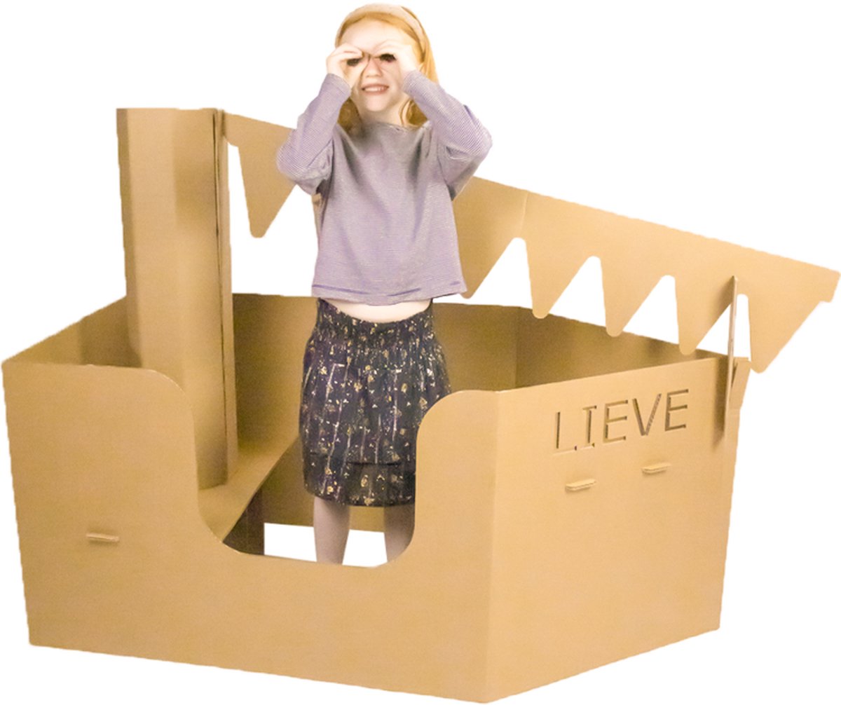 Kartonnen Boot - Speelgoed - Cadeau van Duurzaam Karton - Hobbykarton ...