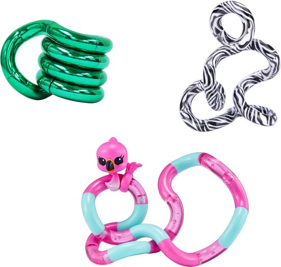 Tangle Junior - Metallic Groen / Flamingo / Zebra - Combo 3-Pack - The ...