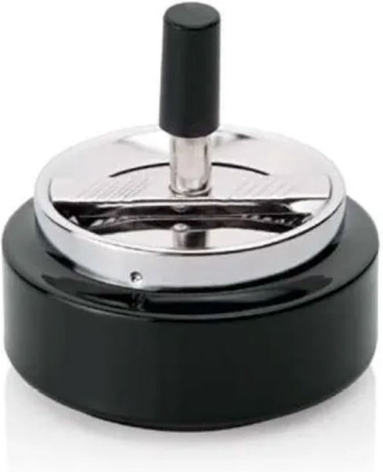 Asbak, asbak met deksel, rvs asbak, asbak met drukknop, ⌀ 10 cm | bol