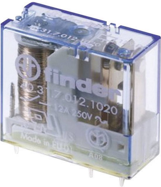 Finder 40.61.7.012.2020 Printrelais 12 V/DC 16 A 1x wisselcontact 1 ...
