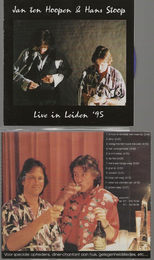 JAN TEN HOOPEN & HANS STOOP LIVE in LEIDEN 1995, HANS TEN HOOPEN & HANS ...
