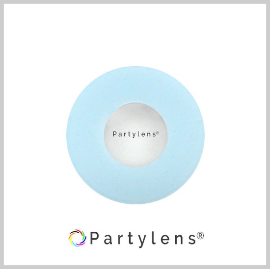 Partylens® kleurlenzen - Light Blue Out - jaarlenzen met lenshouder ...