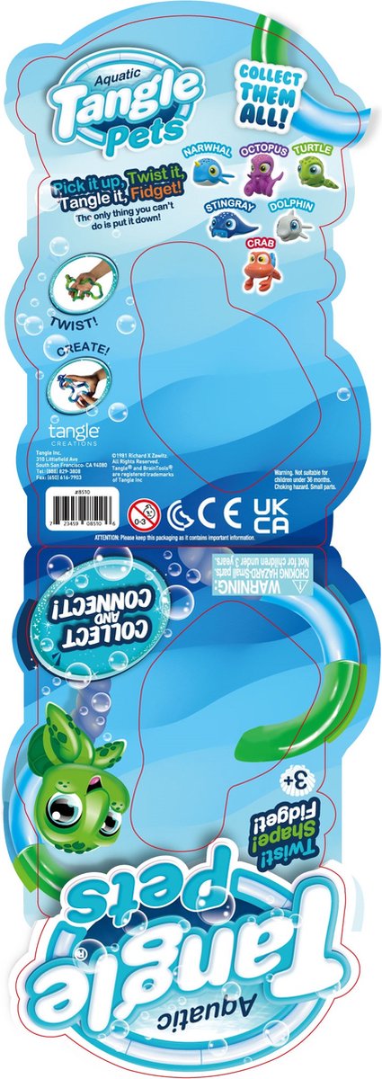 Tangle Pets Aquatic - Narwhal - The Original Fidget | bol.com
