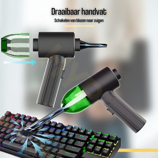 Air Duster Pro Plus - 11 delig - 90.000 RPM - 7200mAh - 4 in 1 ...