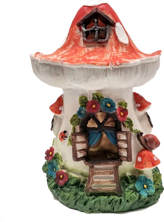 Super schattig kabouter sprookje huisje met solar zonne verlichting ...