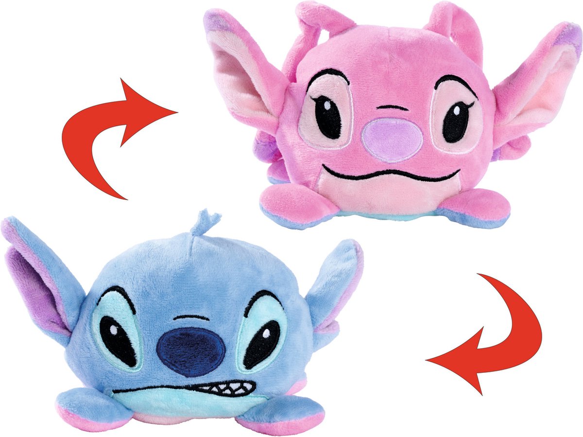 Disney - Lilo & Stitch - Stitch & Angel Omkeerbaar 8cm - Blauw/Roze ...