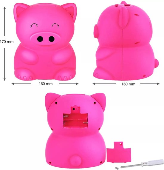 !NIEUW! Huntex Digitale Spaarpot Varken Met Muntenteller - 1,75 Liter ...