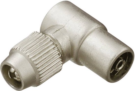 Coax-haakse koppeling metaal Kabeldiameter: 7 mm | bol